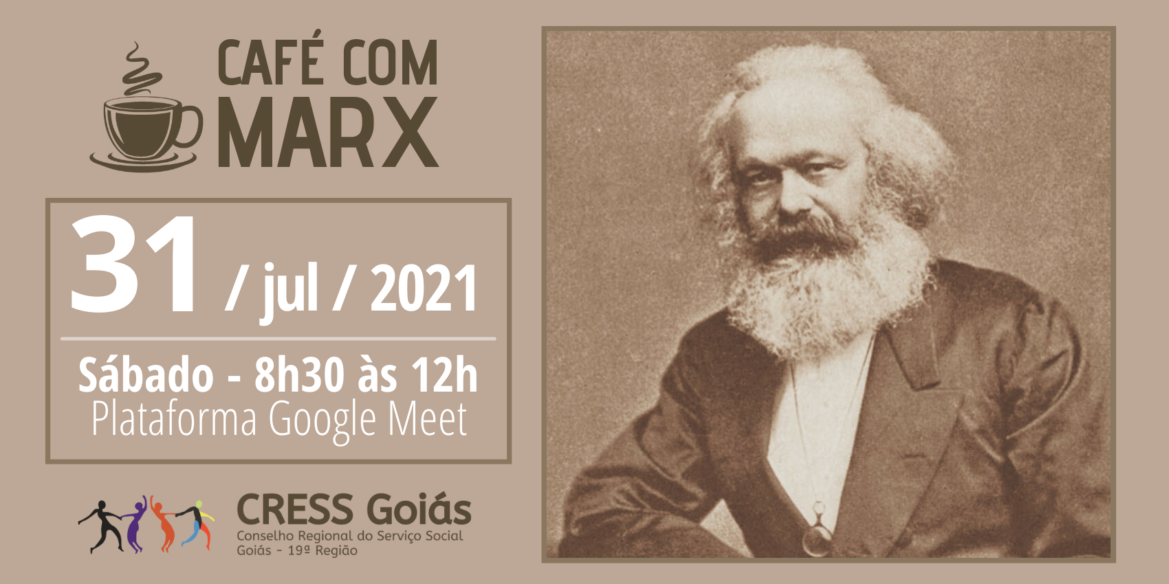 Dia 31 de julho tem Café com Marx
